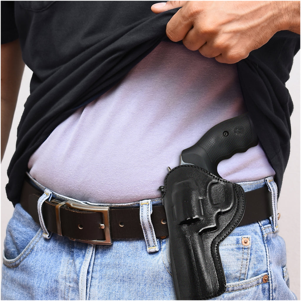 Leather OWB Paddle Holster For 5/6 Shot Revolvers 4" Barrel – Popular ...