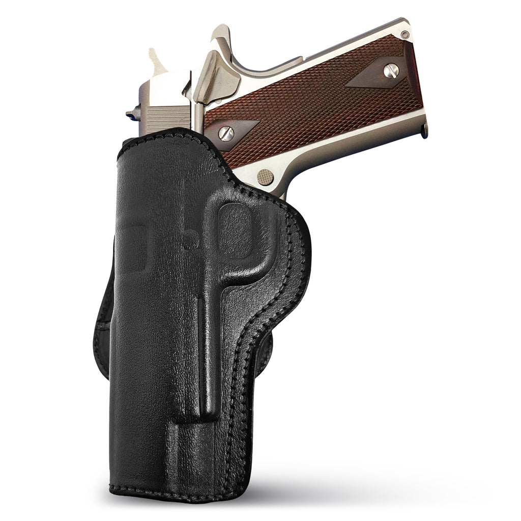 Leather OWB Paddle Holster For Guns 1911 5", Colt 1911 5" – Popular ...
