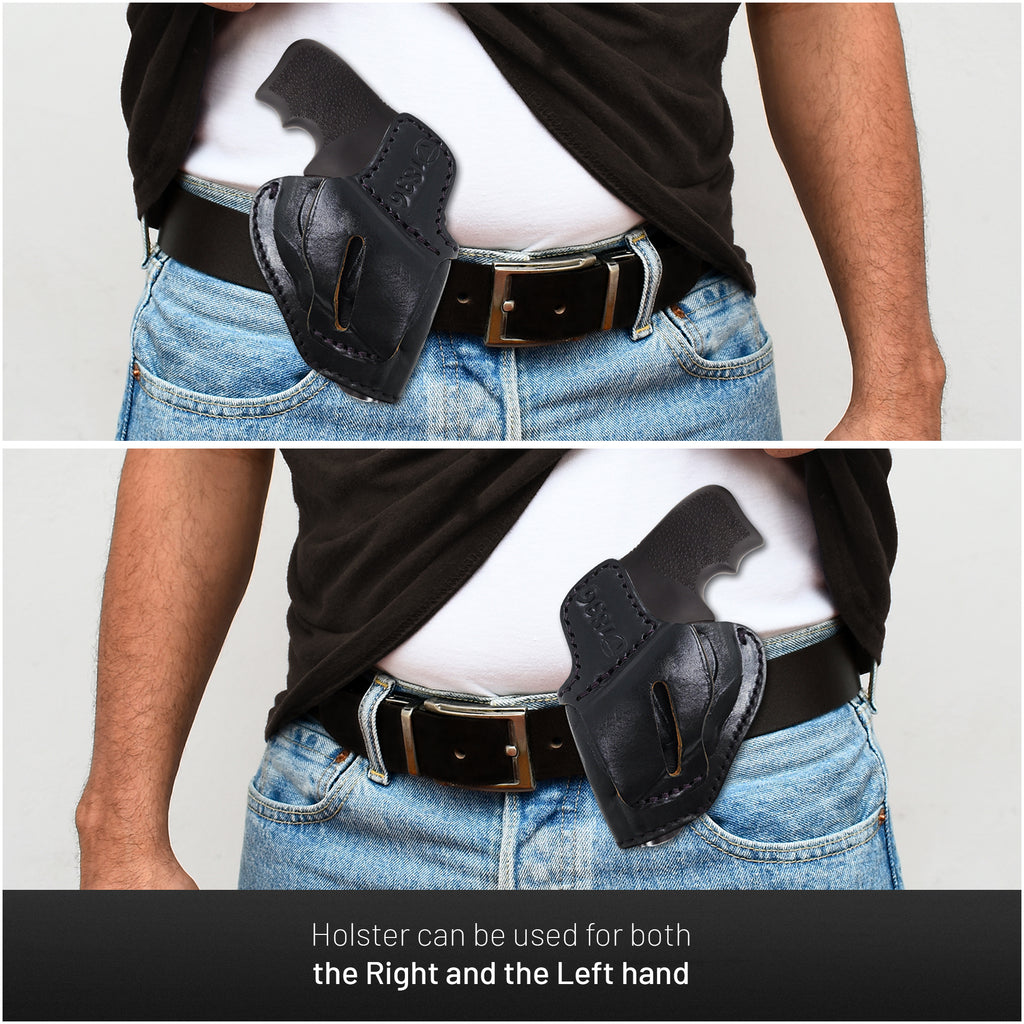 OWB Ambidextrous Leather Holster for Revolver. S&W J Frames – Popular ...