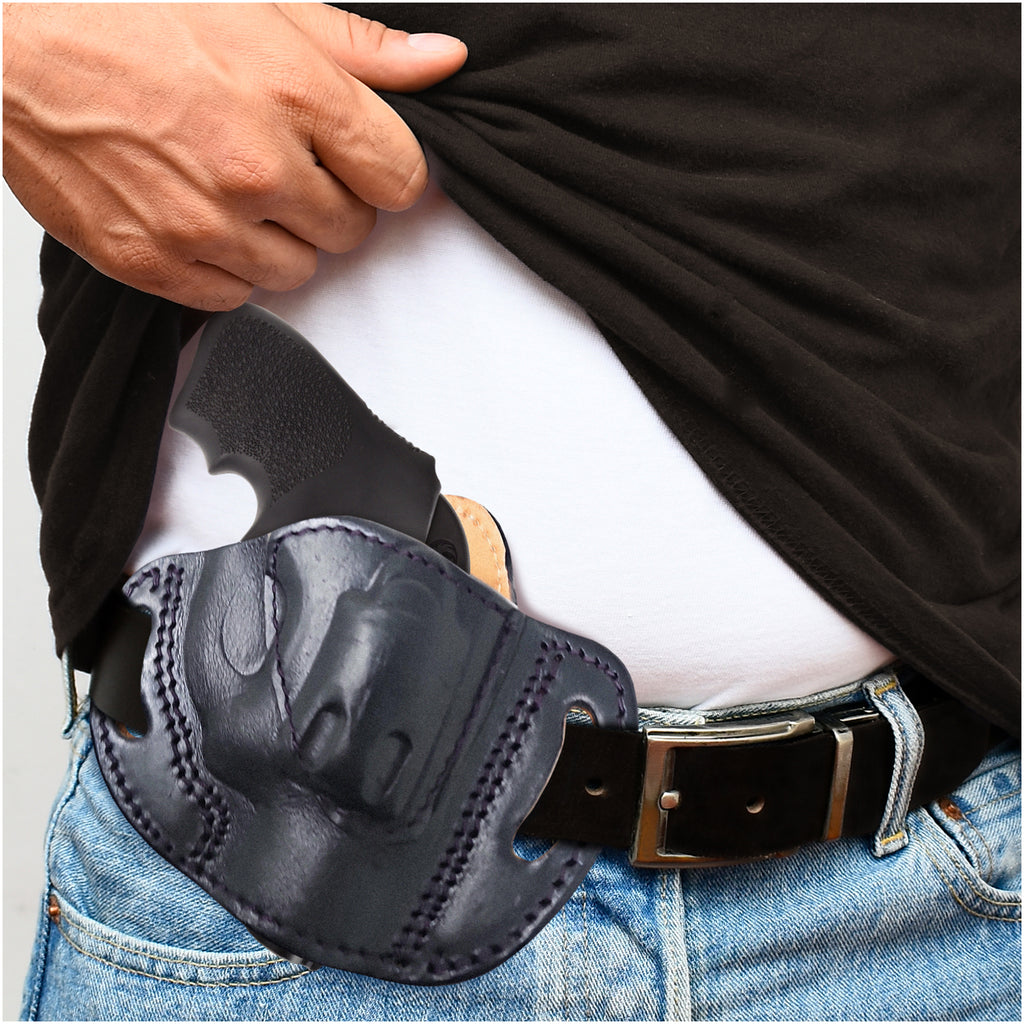 OWB Open Top Leather Holster for J Frames Revolver Holster – Popular ...