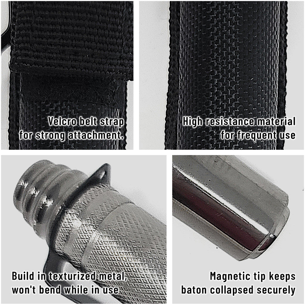 Expandable Security Baton by Popular Holster. Includes Holder Made in ...