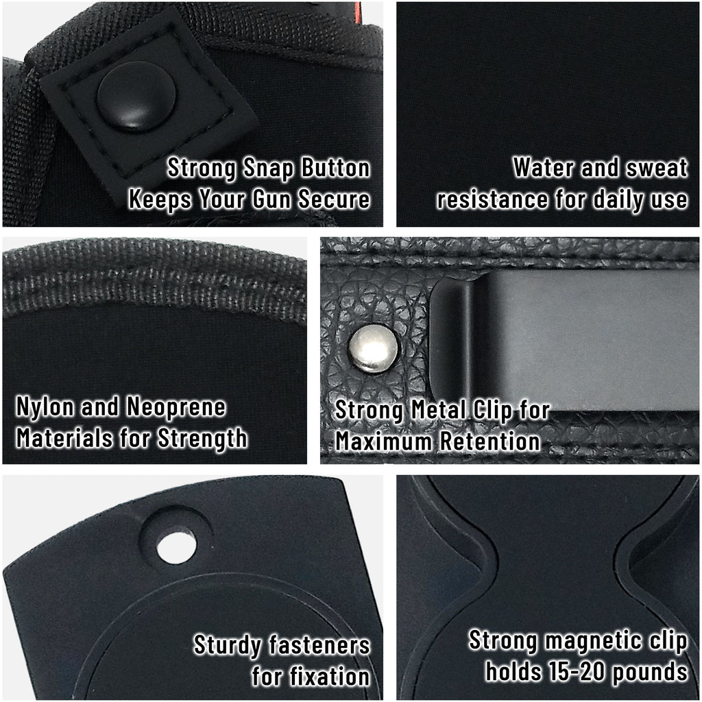 IWB Gun Holster By PH - Concealed Carry Soft Material | Suede Interior ...